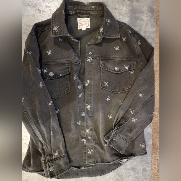 Stoosh | Jackets & Coats | Vintage Denim Butterfly Jacket S | Poshmark